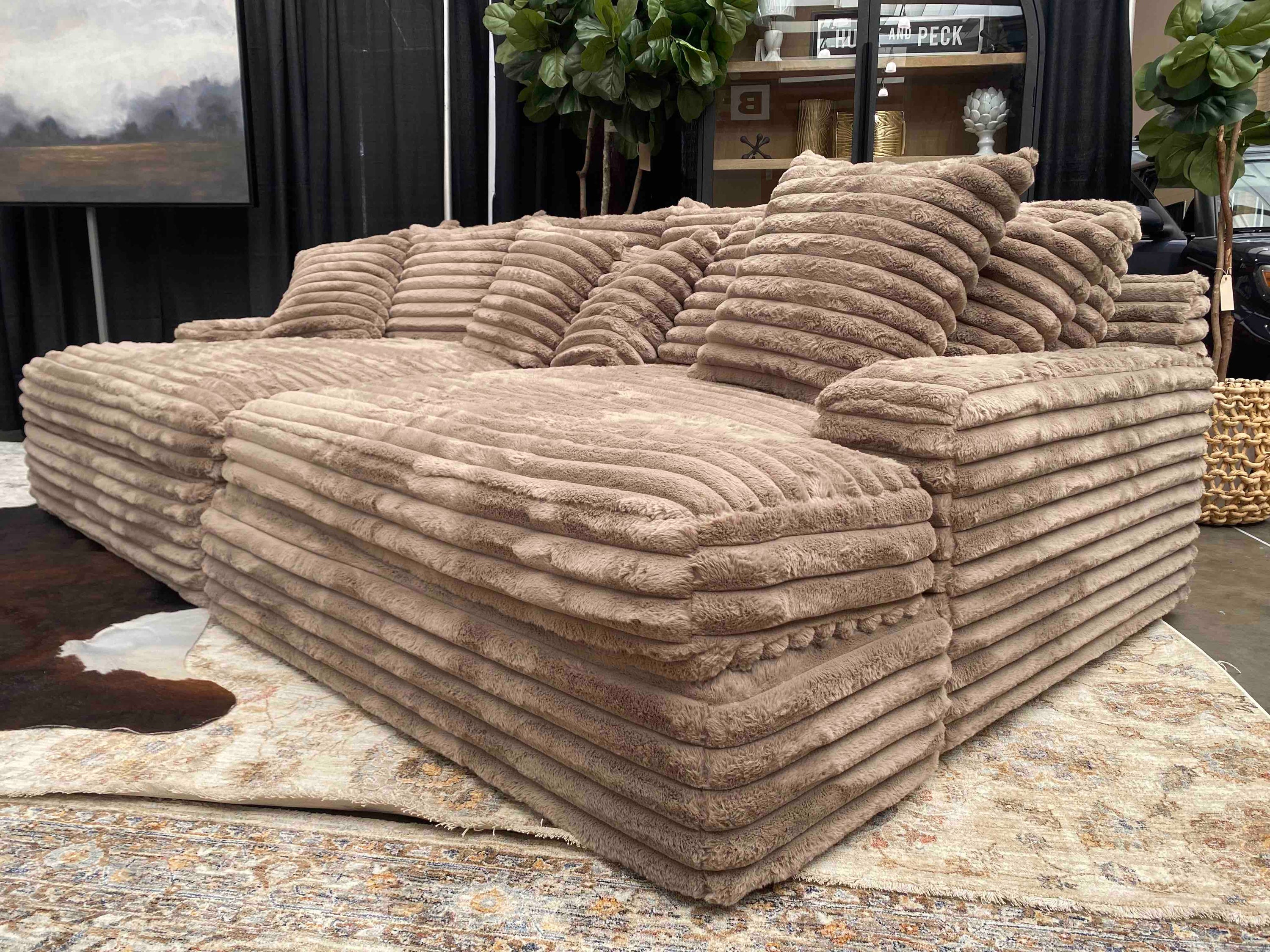 Mondo Double Chaise by John Michael Designs, 120' Sofa | Huck & Peck