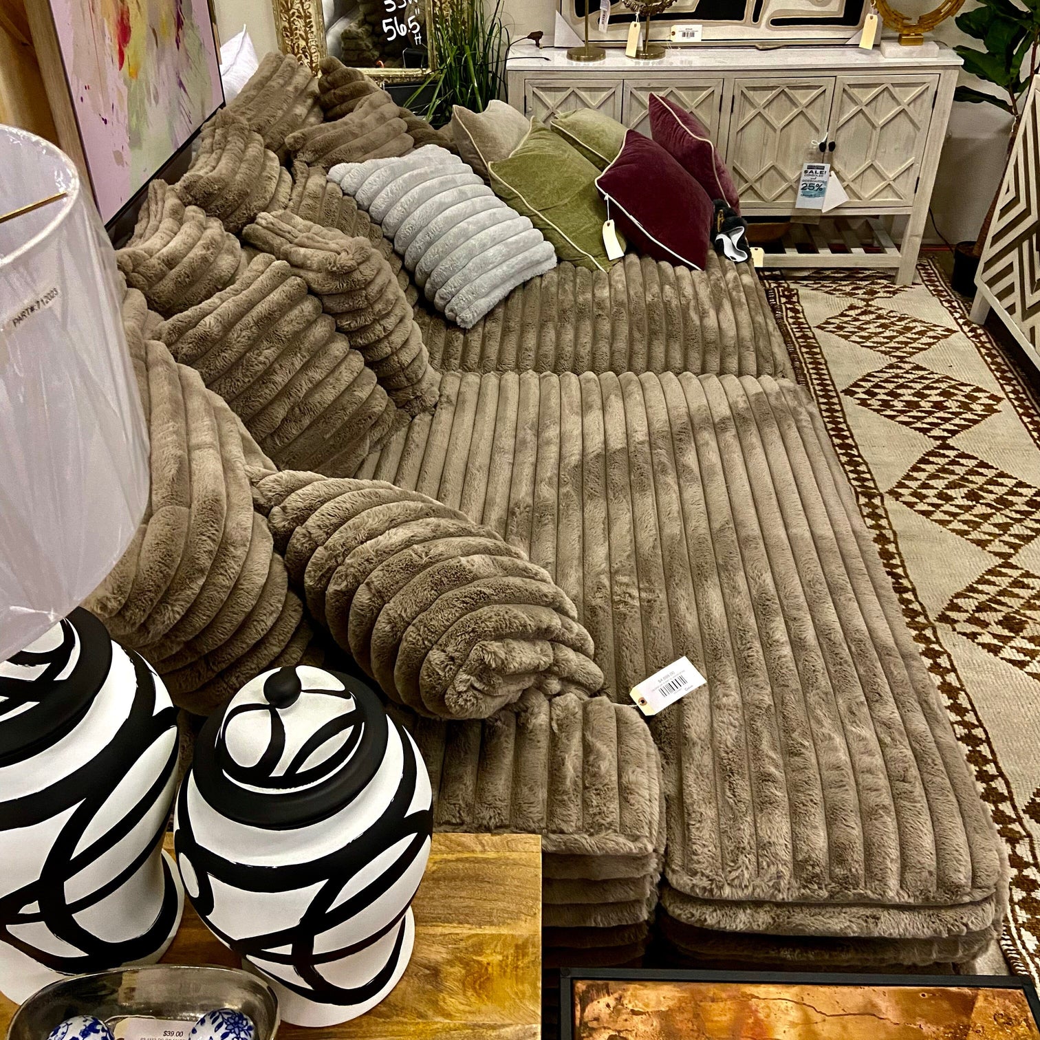 Mondo Double Chaise by John Michael Designs, 120' Sofa | Huck & Peck