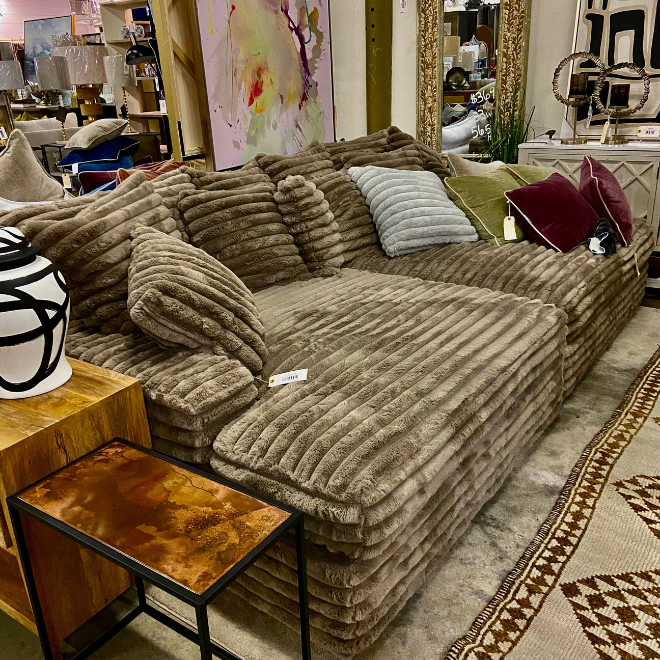 Mondo Double Chaise by John Michael Designs, 120' Sofa | Huck & Peck