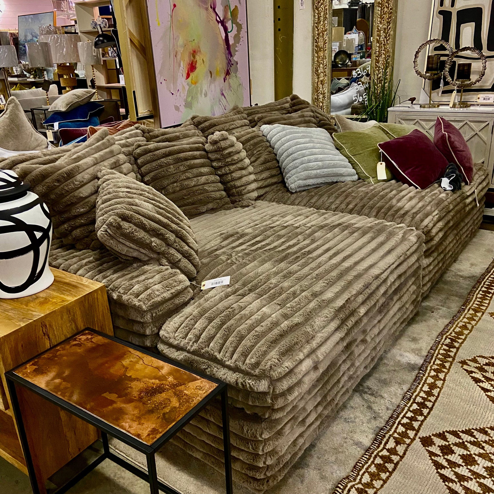 Mondo Double Chaise by John Michael Designs, 120' Sofa | Huck & Peck