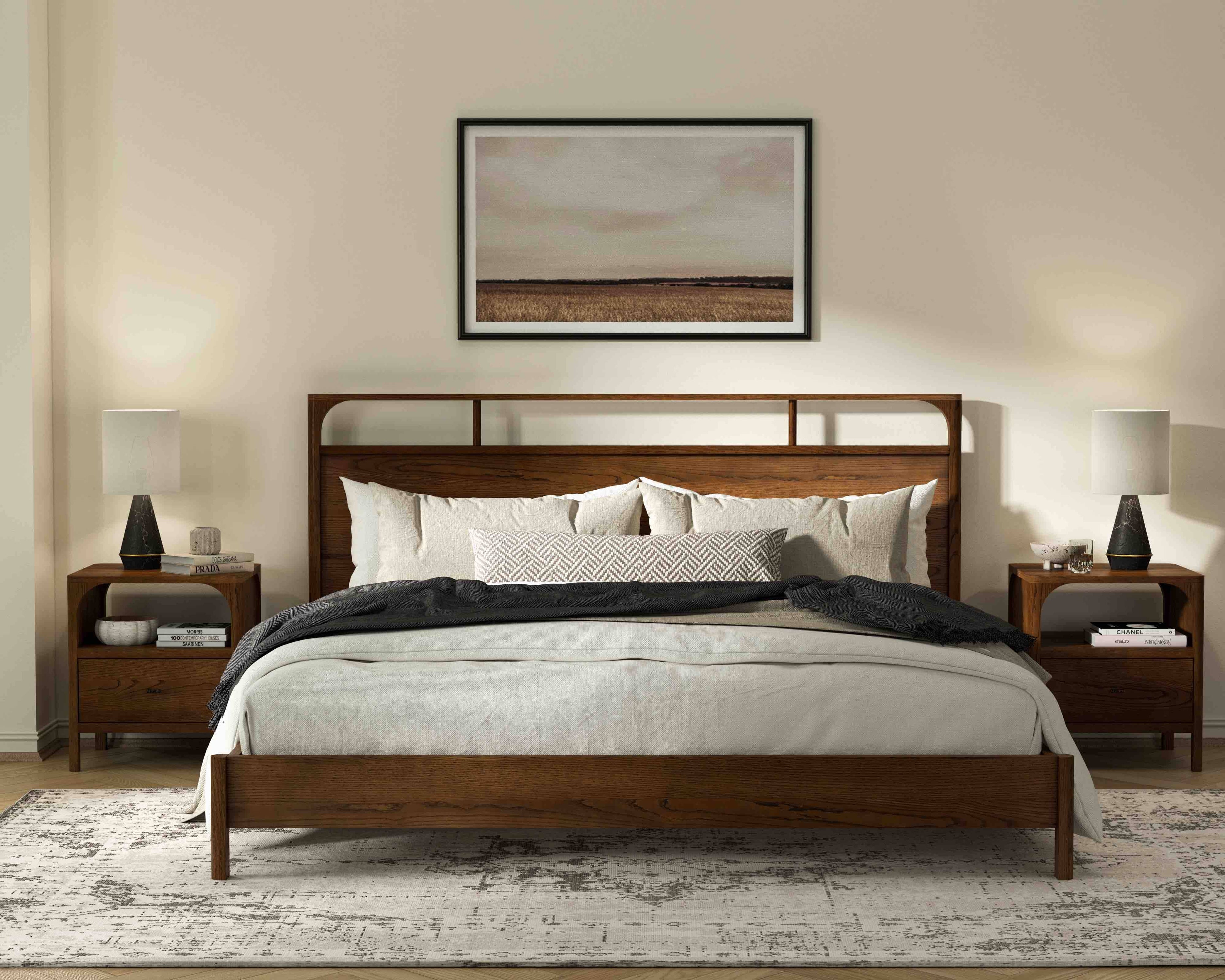 Signal Oak Bed - Walnut Stain | Huck & Peck
