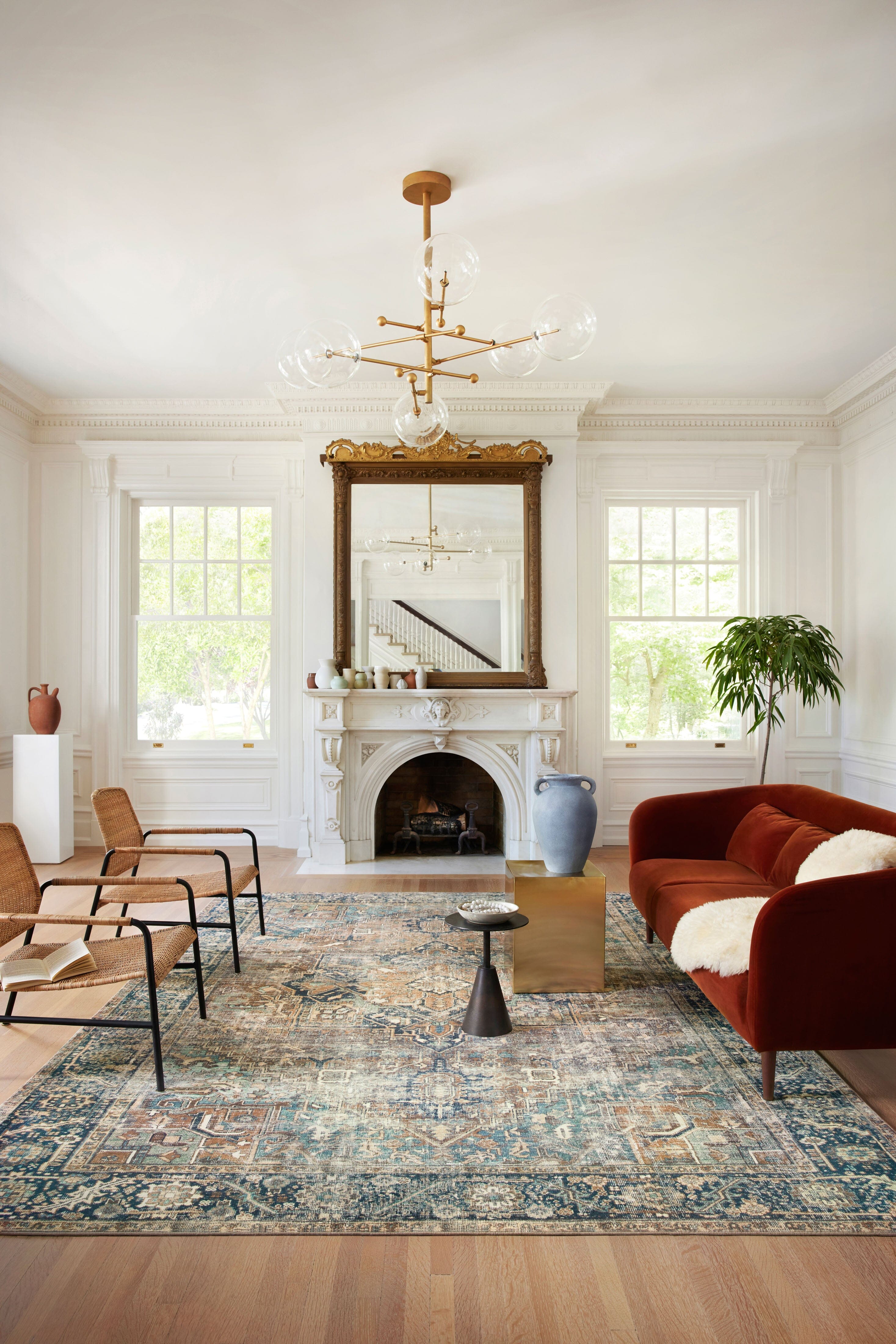 Loloi II Margot Rug | Terracotta / Lagoon | Huck & Peck