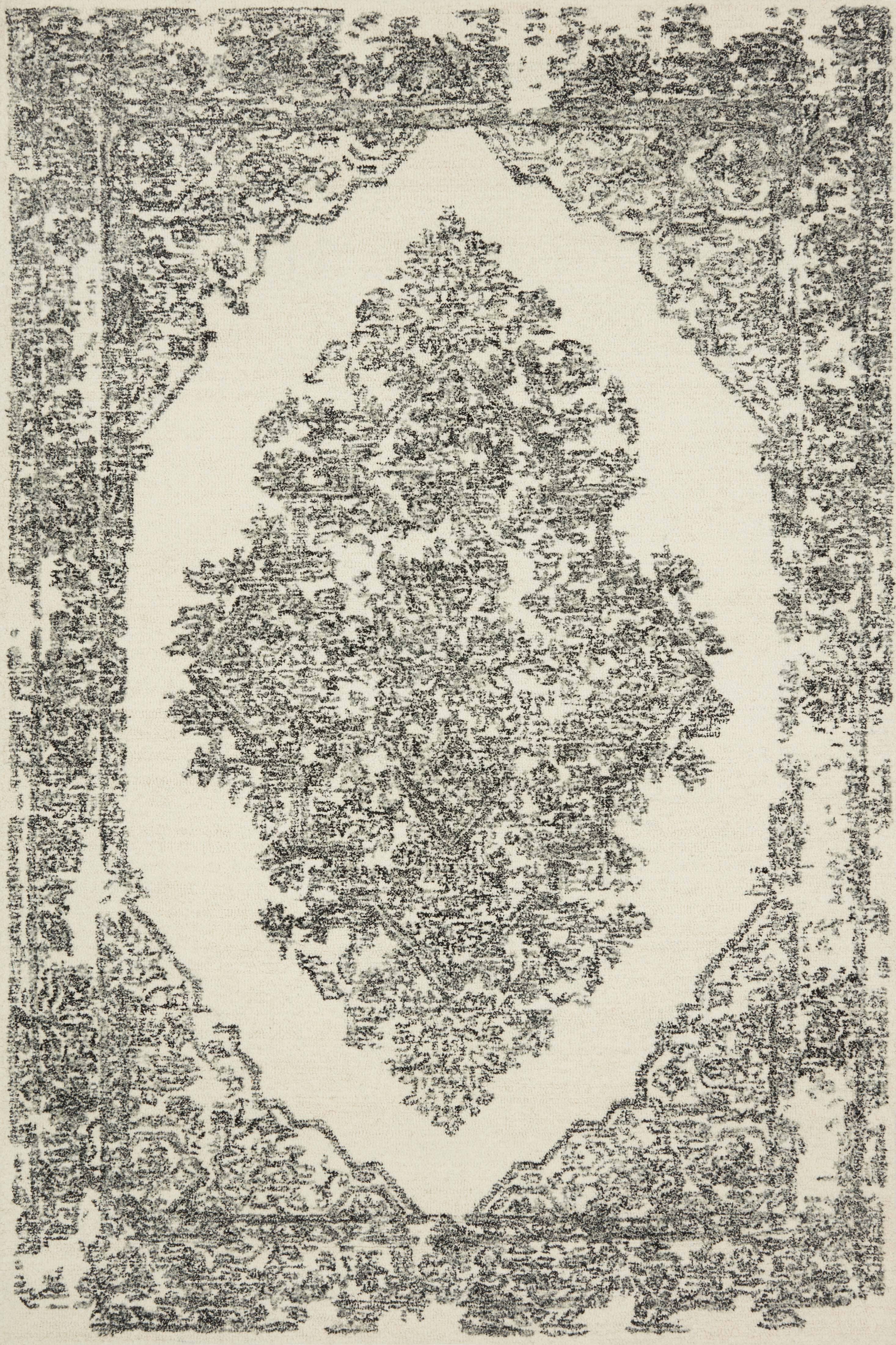 Magnolia Home by Joanna Gaines x Loloi Annie Rug | White / Black | Huck ...