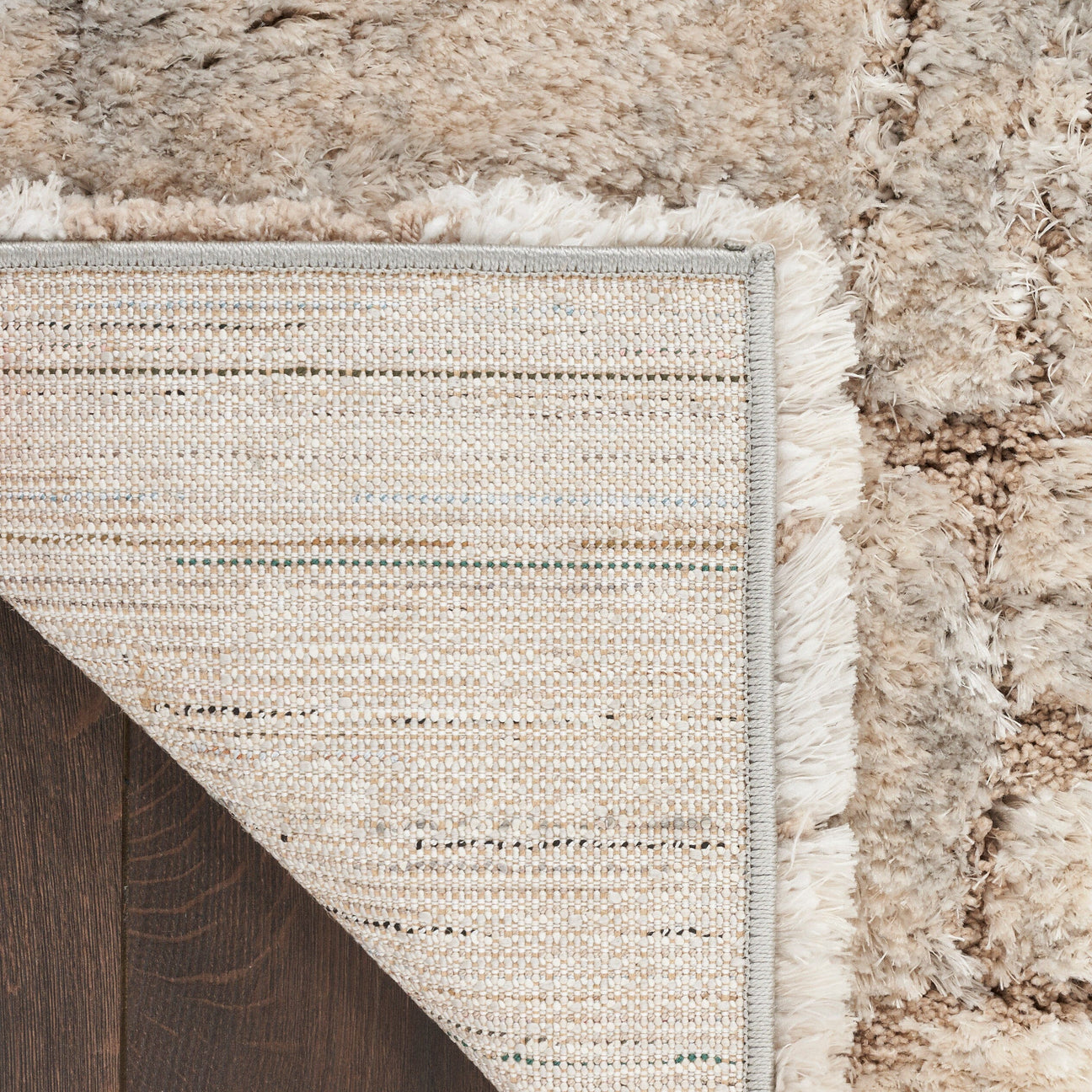 Nourison Dreamy Shag 5'3' x 7'3' Ivory Beige Shag Indoor Rug | Huck & Peck