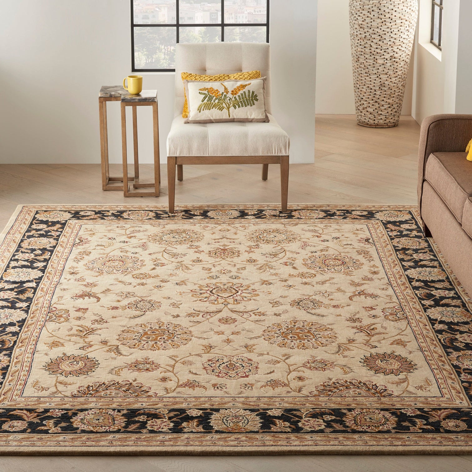 Nourison Nourison 2000 7'9' x 9'9' Beige Traditional Indoor Rug | Huck ...