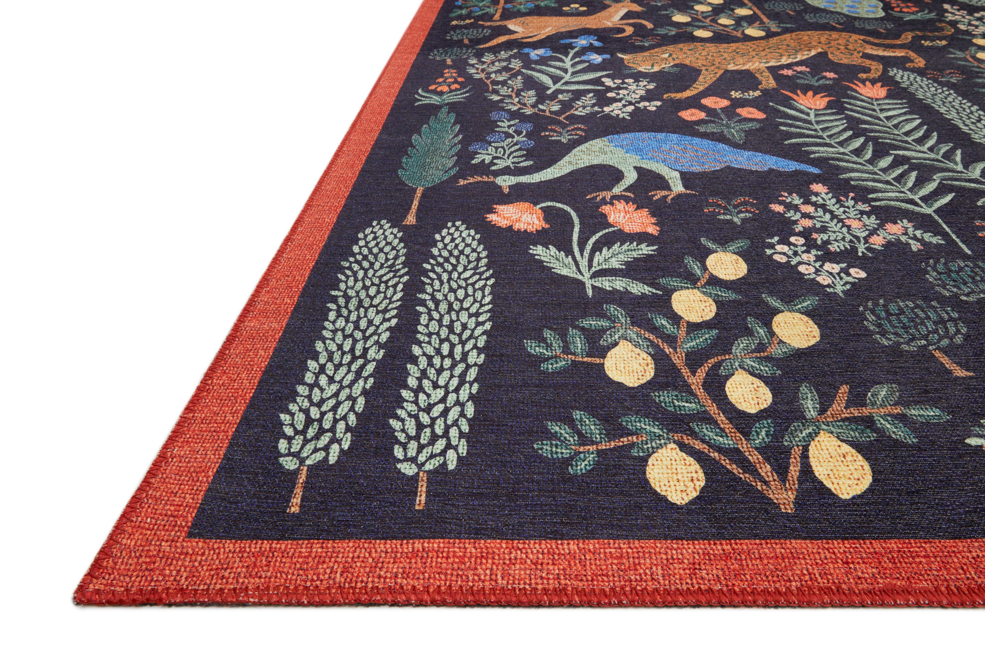 Rifle Paper Co. x Loloi Menagerie Rug | Les Fauves Black | Huck & Peck