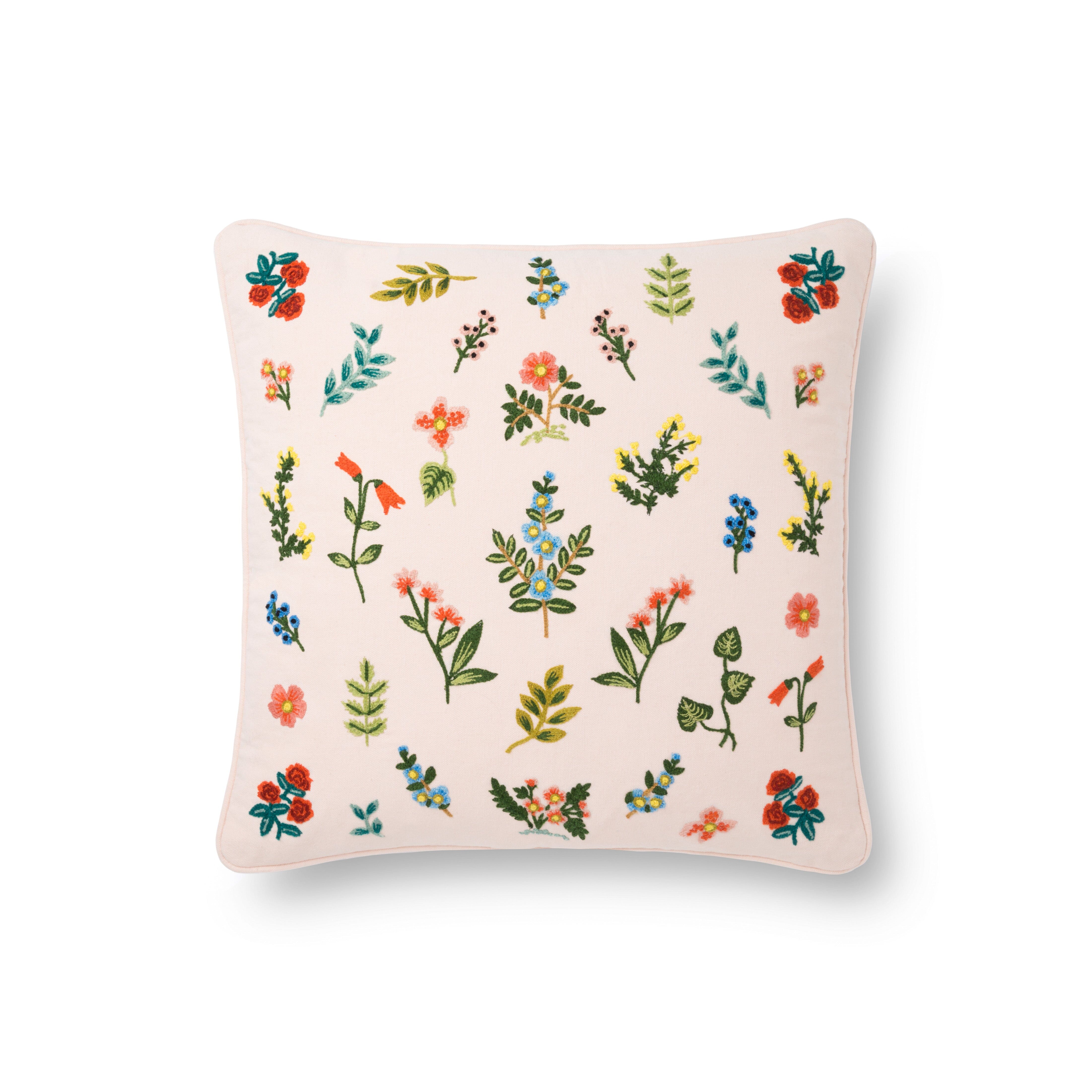Rifle Paper Co. x Loloi Pillow | P6040 Blush/Multi | Huck & Peck