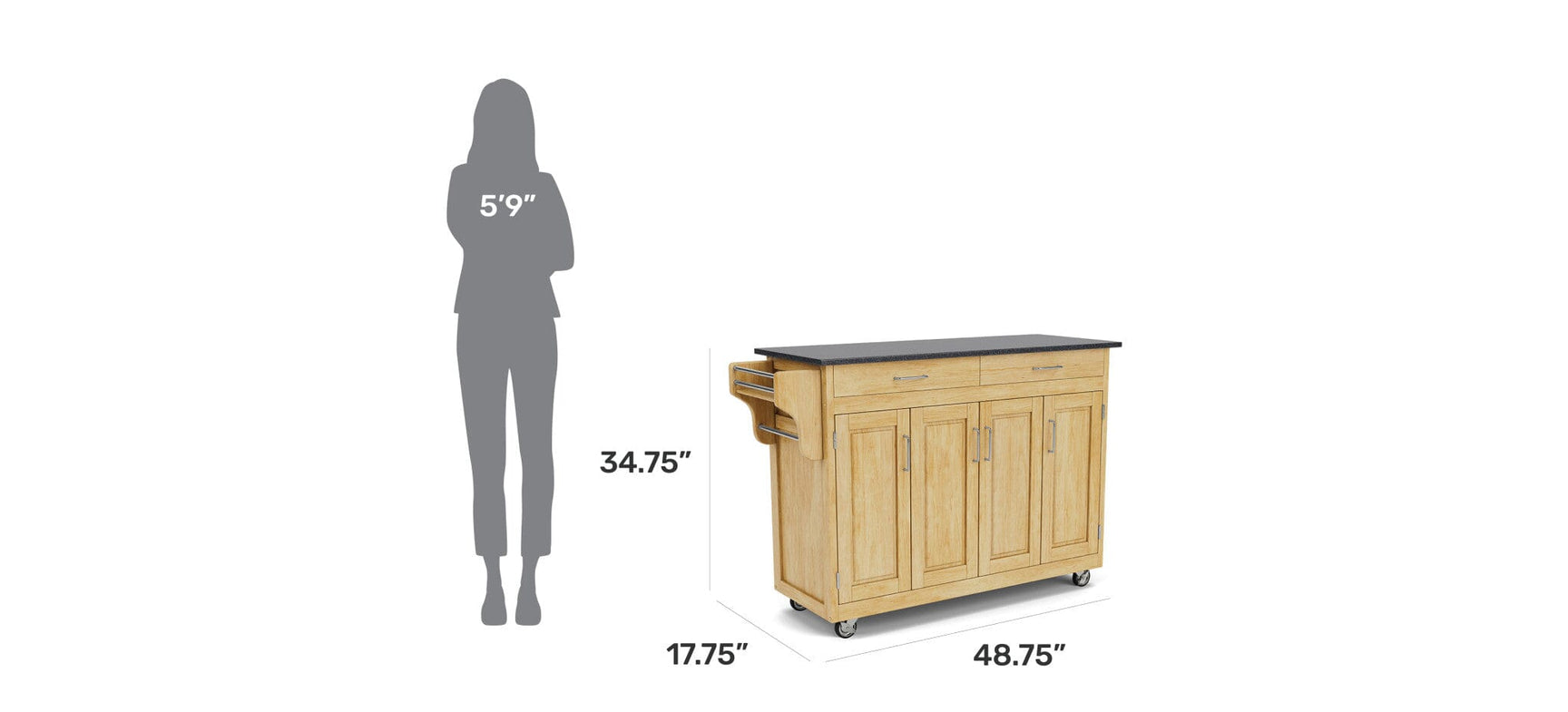 Traditional Kitchen Cart By Create-A-Cart | Huck & Peck
