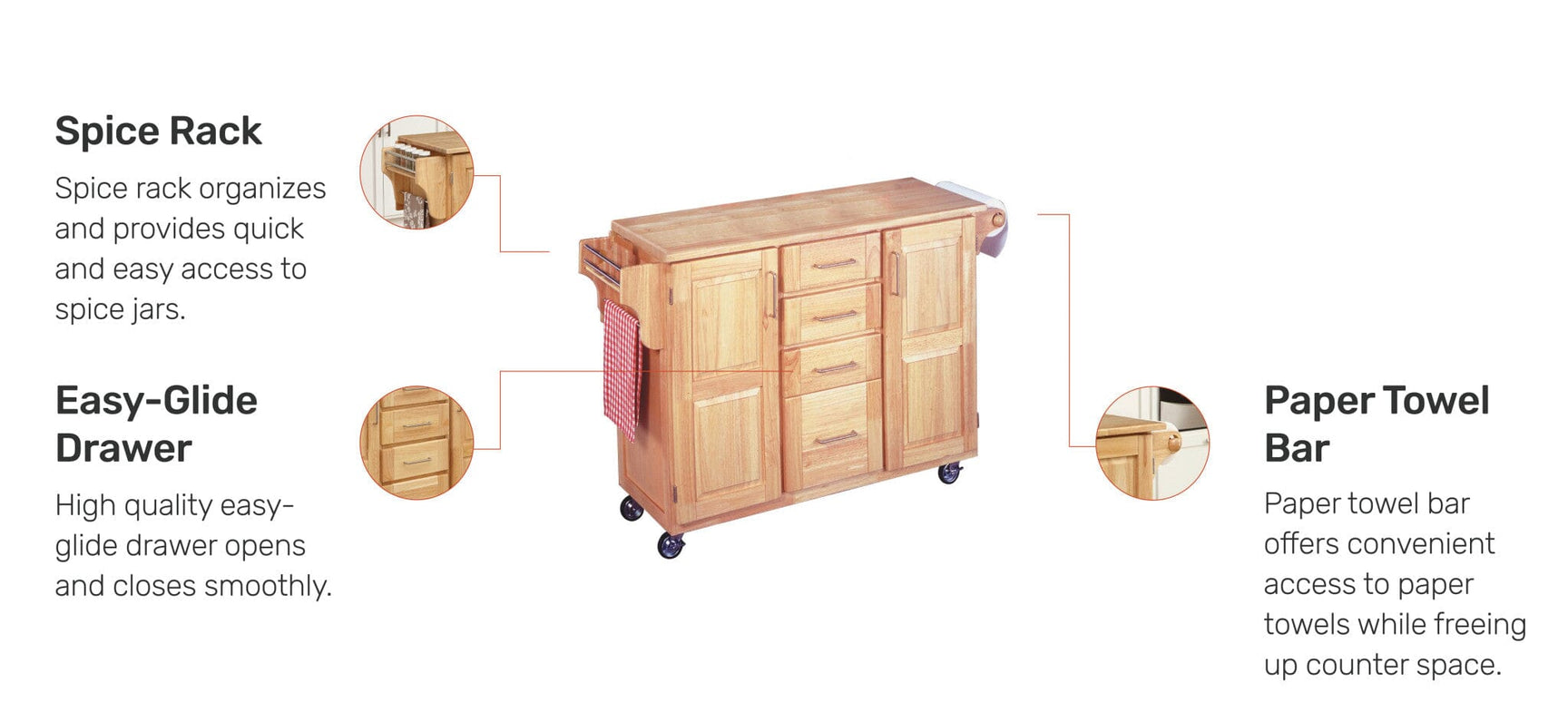 Traditional Kitchen Cart By General Line | Huck & Peck