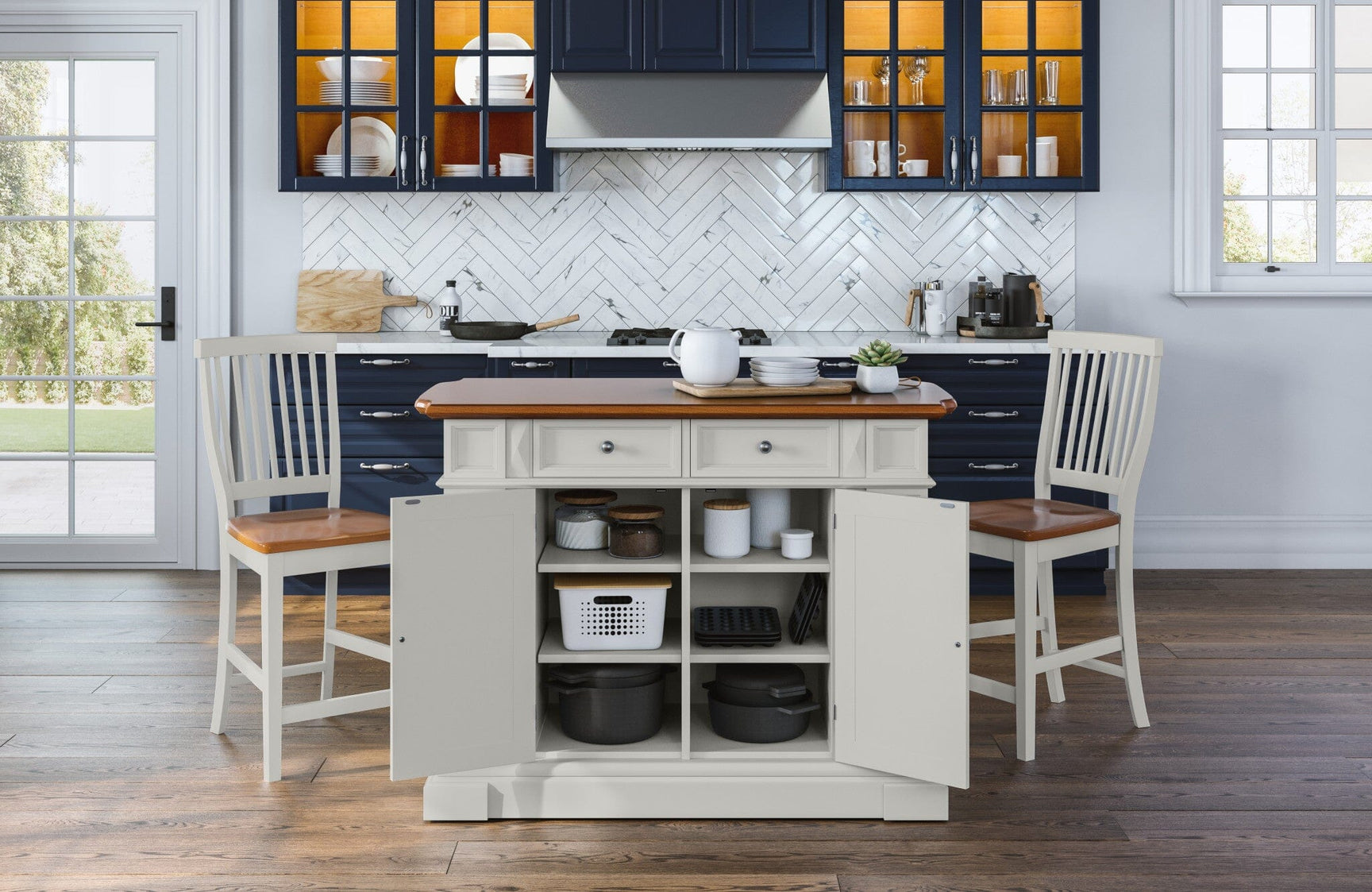 Traditional Kitchen Island Set By Americana | Huck & Peck