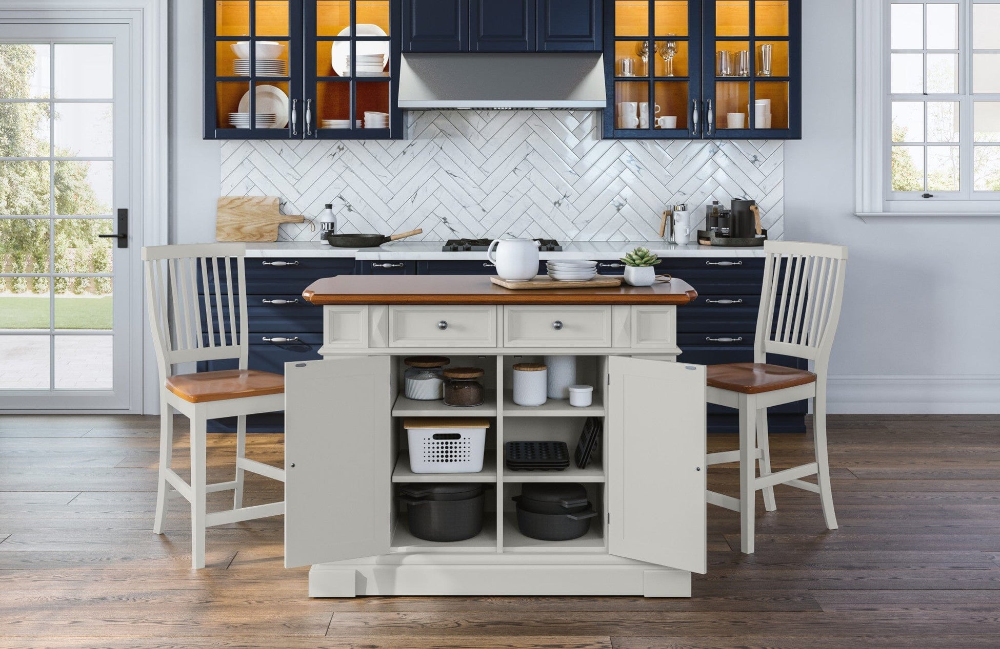 Traditional Kitchen Island Set By Americana | Huck & Peck